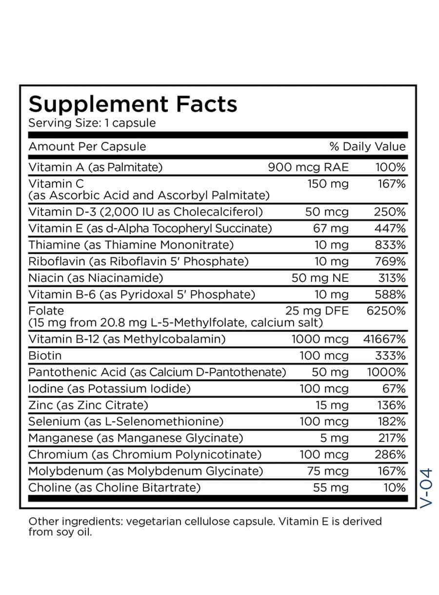 Multivitamin + 15 mg L-Methylfolate - Pure Prescriptions