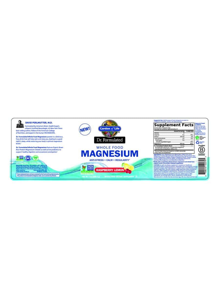 Dr. Formulated Whole Food Magnesium Raspberry-Lemon - Pure Prescriptions