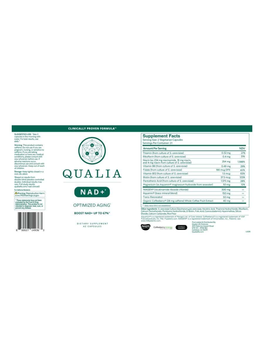 Qualia NAD+ Optimized Aging - Pure Prescriptions