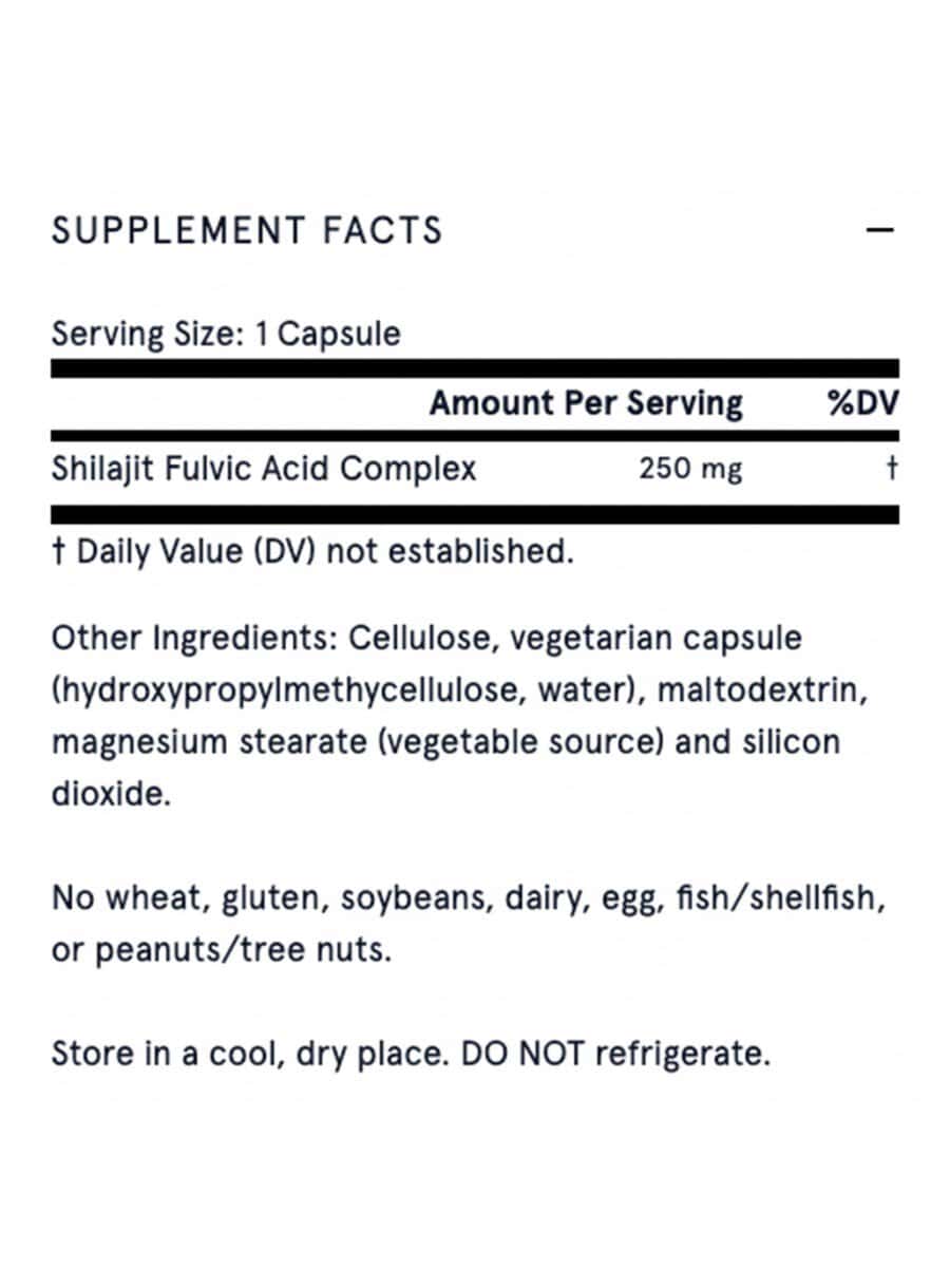 Shilajit Fulvic Acid Complex - Pure Prescriptions