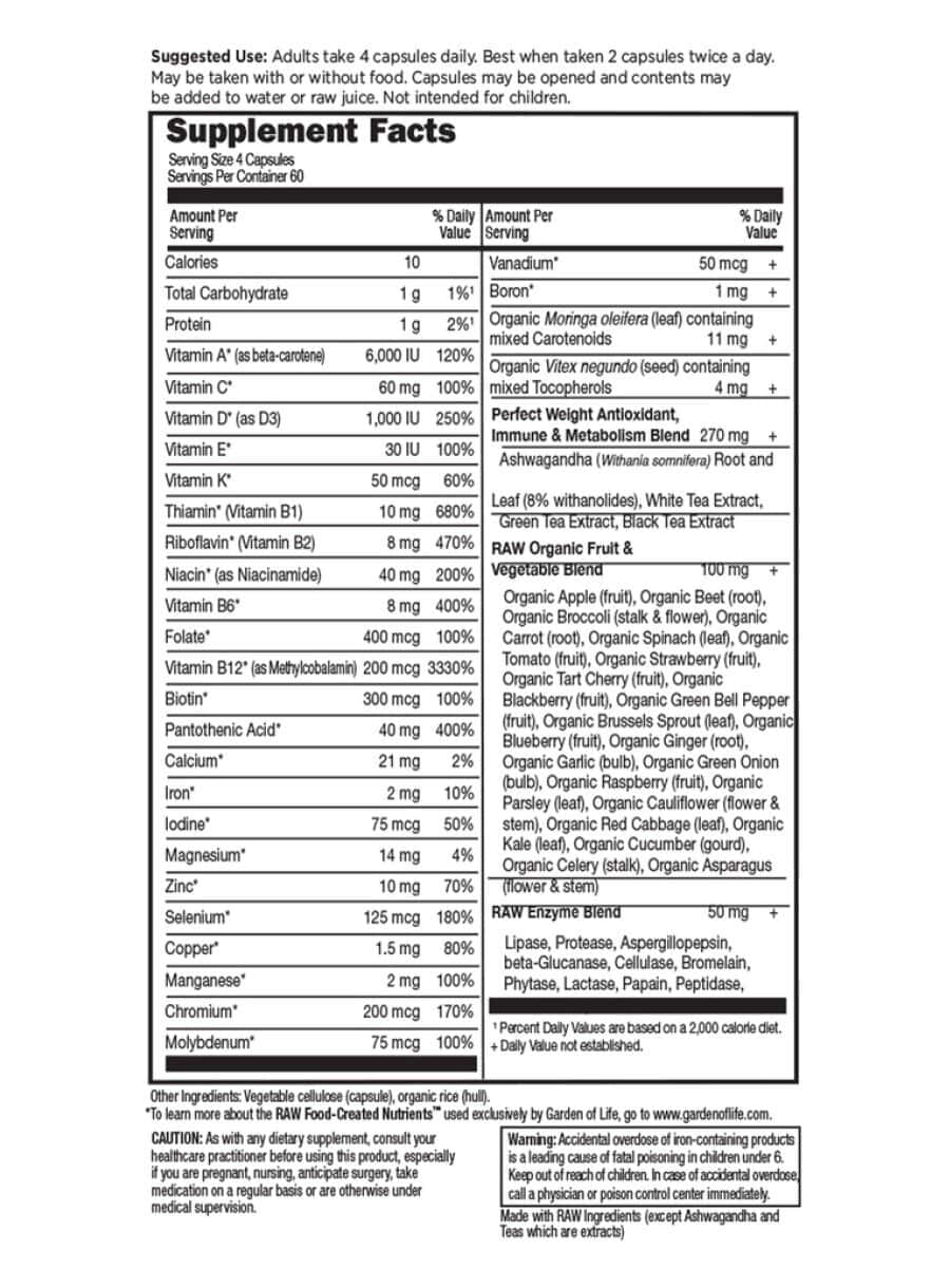 Vitamin Code Perfect Weight Multi - Pure Prescriptions